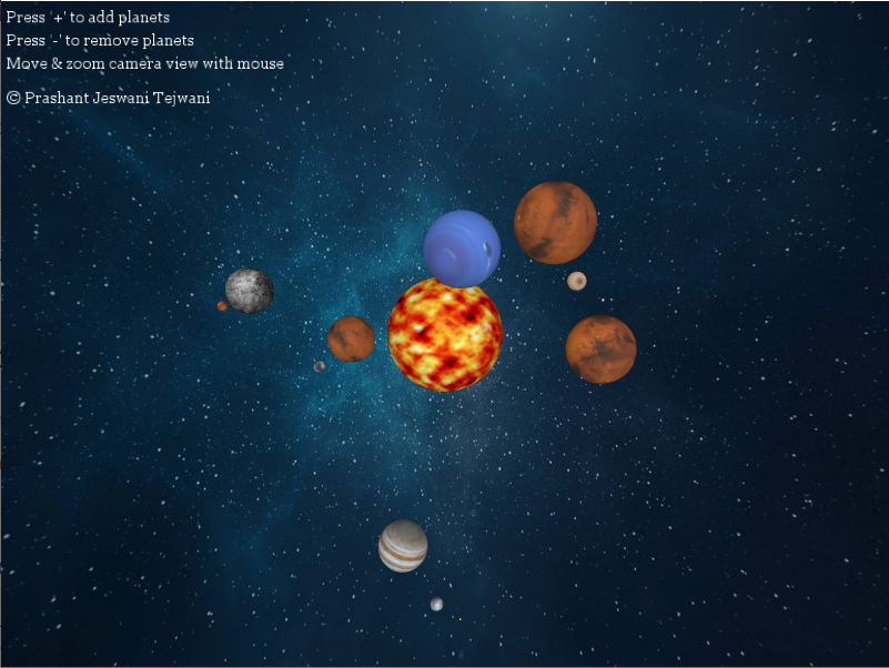 Generador de sistema planetario | My Processing Book